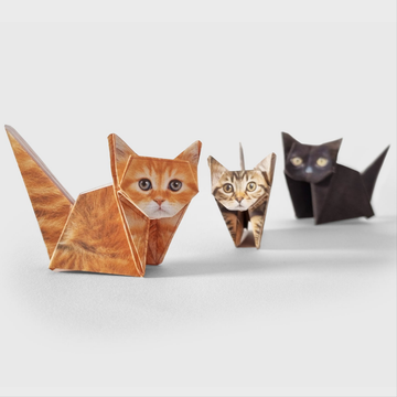Paper Cats | Origami Cat Craft Kit | Fun Gift for Cat Lovers by Pikkii