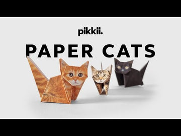 Paper Cats | Origami Cat Craft Kit | Fun Gift for Cat Lovers by Pikkii