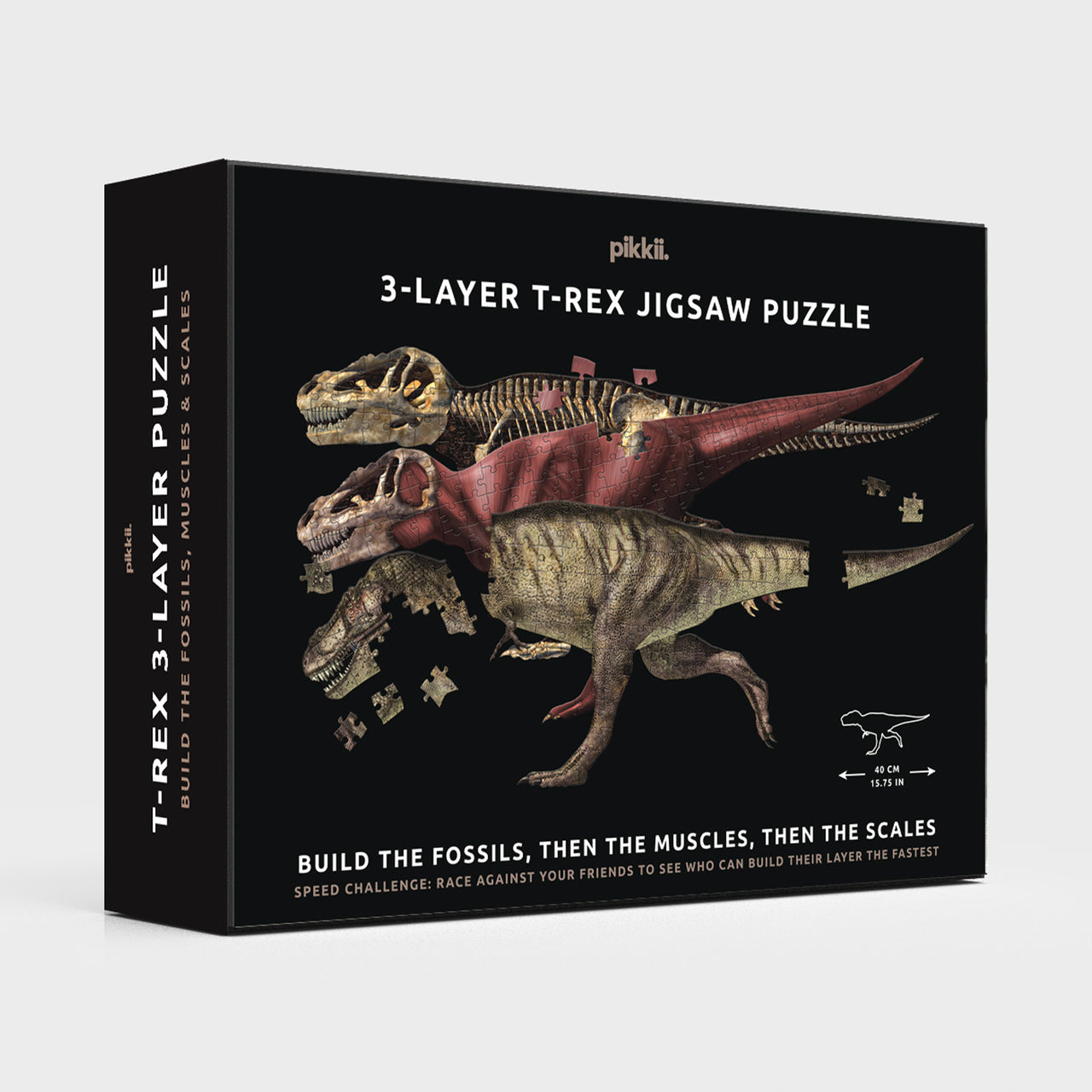 T-Rex Puzzle | 3 Layer Dinosaur Jigsaw Puzzle By Pikkii